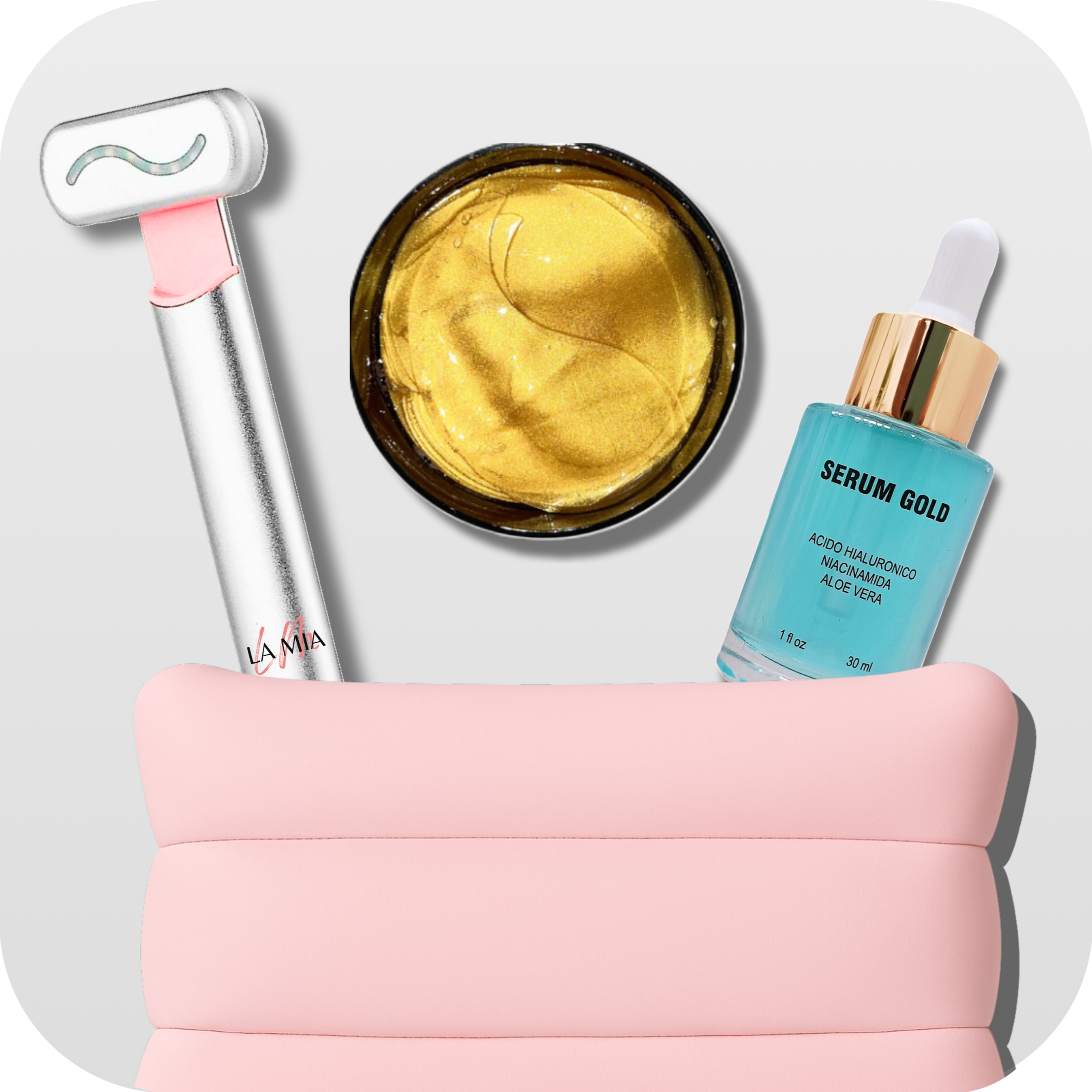 Kit Antiojeras: Magic Wand + Serum Gold + Eye Mask – LaMiaSkin